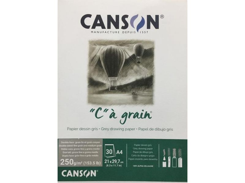 Canson Ca Grain Grey Drawing Paper Çizim Defteri 250GR 30 Syf A4 ...